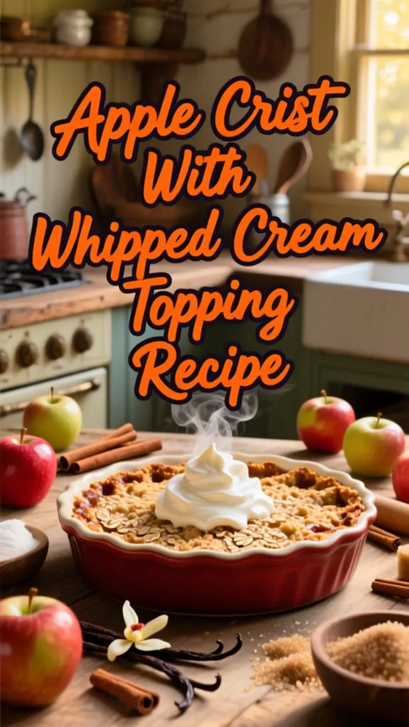 Apple Crisp With Whipped Cream Topping Recipe - Recipe Local